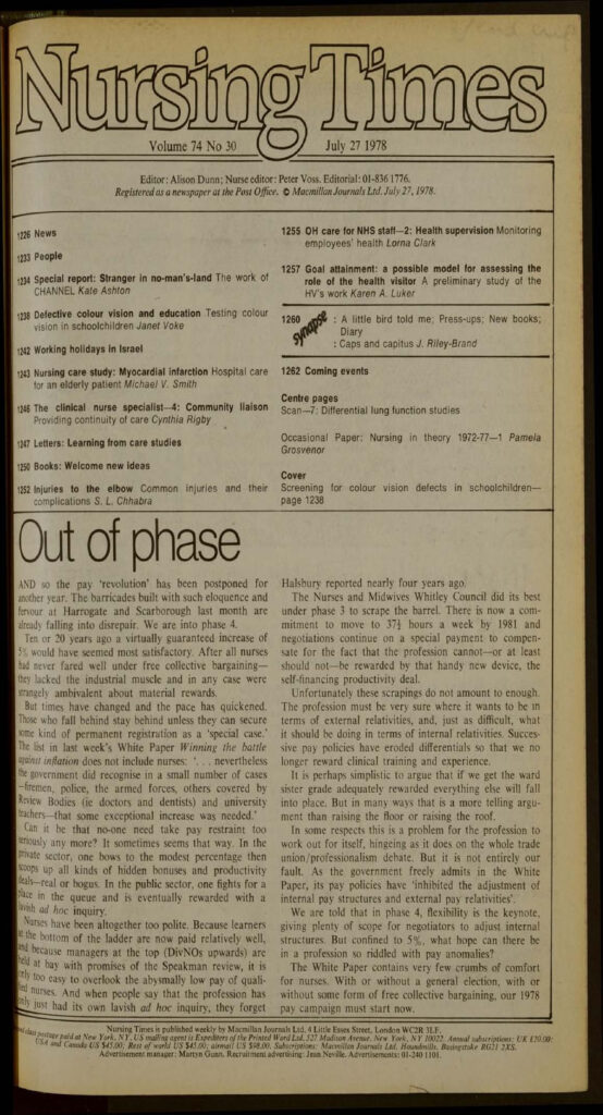 Issue: 30 1978-07-27 | Nursing Times